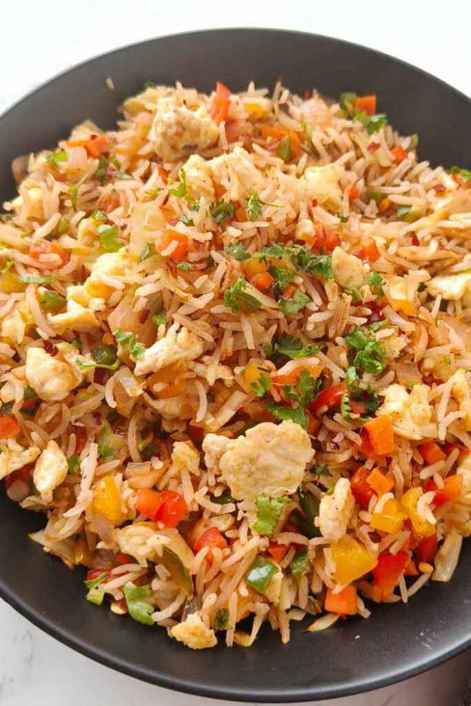 Vegetable Fried Rice Recipe Frome Leftover - Magenta Streaks