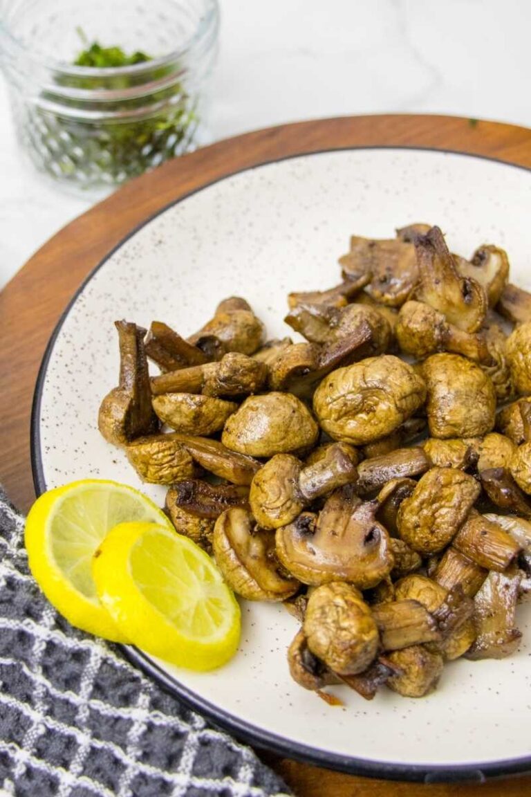 Air Fryer Mushrooms - Magenta Streaks
