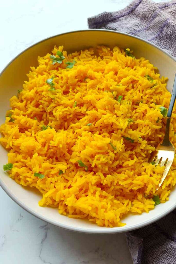 Turmeric Rice - Magenta Streaks