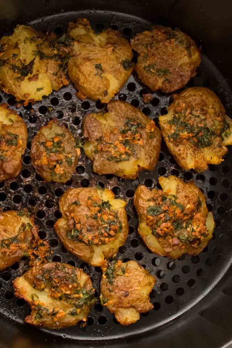 Air Fryer Smashed Potatoes In 10min!